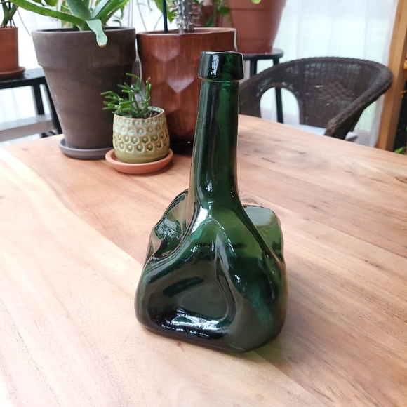 Hand Crafted | Accents | Reclaimed Art Melted Glass Abstract Bottle ...